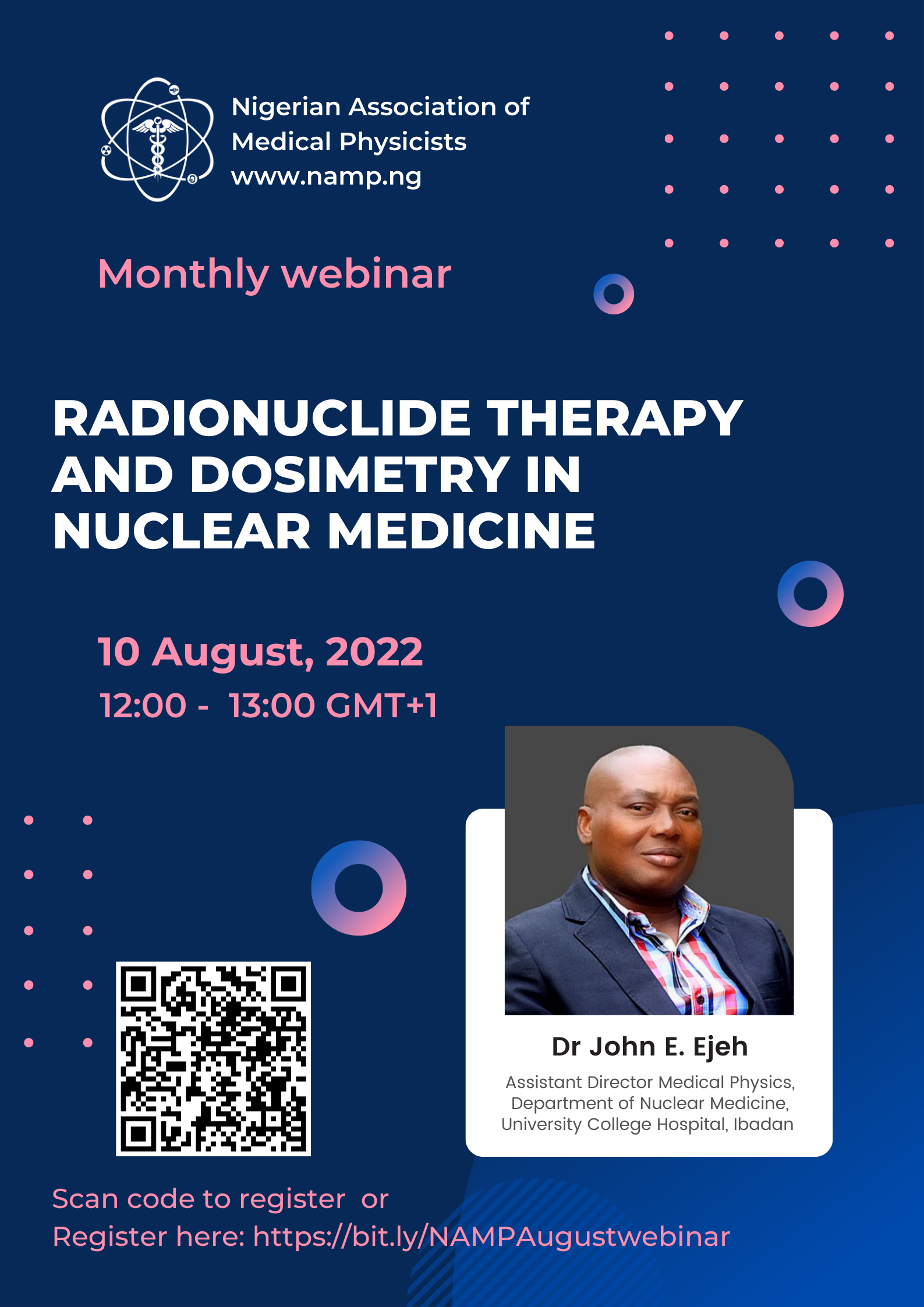 Invitation to the August edition of NAMP webinars: Radionuclide Therapy ...