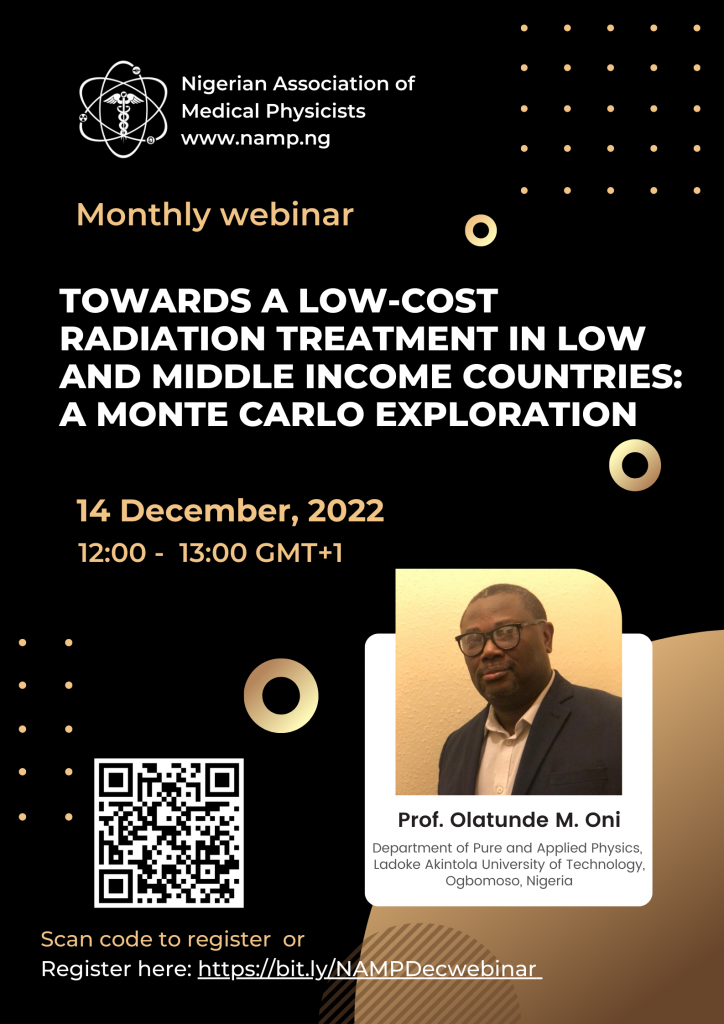 Invitation to the December edition of NAMP webinars: Towards a low-cost ...